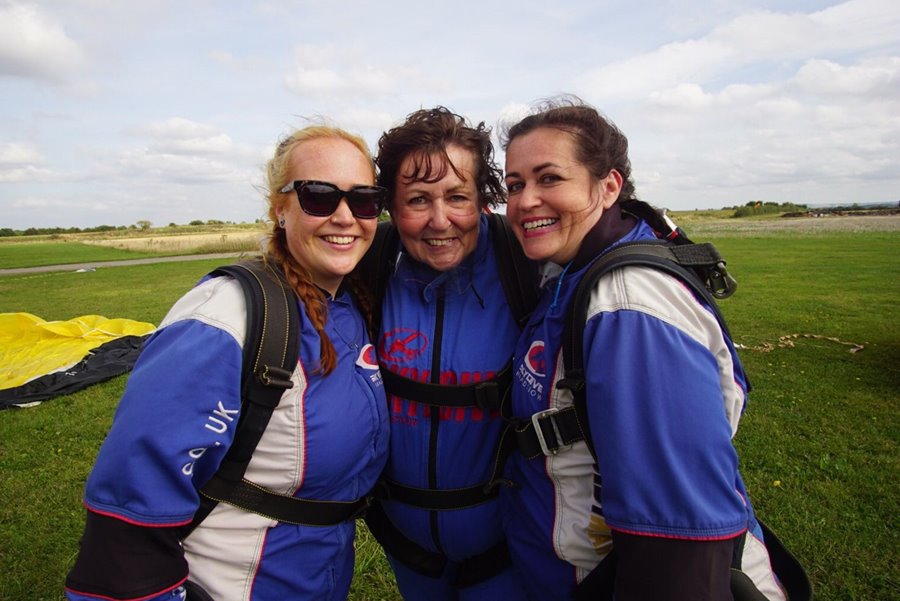 Fearless Family Take on Sky Dive for Overgate Hospice - Overgate Hospice